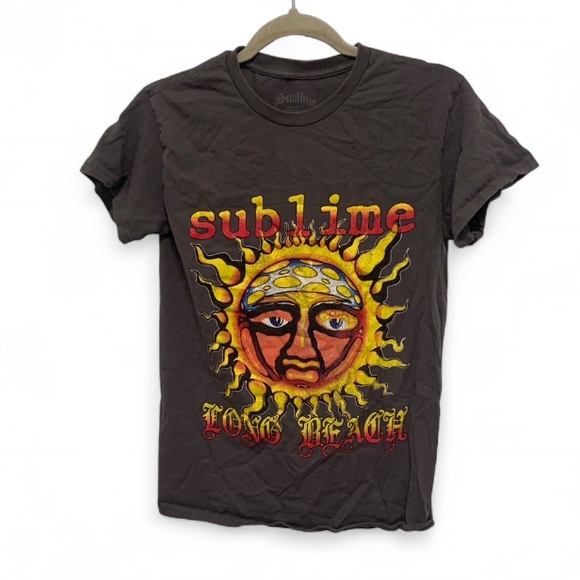Vintage | Tops | Sublime Long Beach Sun Graphic Gray Short Sleeve Band ...